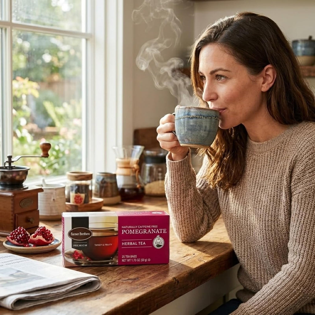 natural pomegranate herbal detox tea