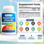 natural potassium chloride for muscle support