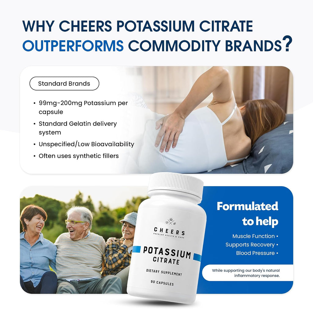 Natural potassium citrate for energy boost