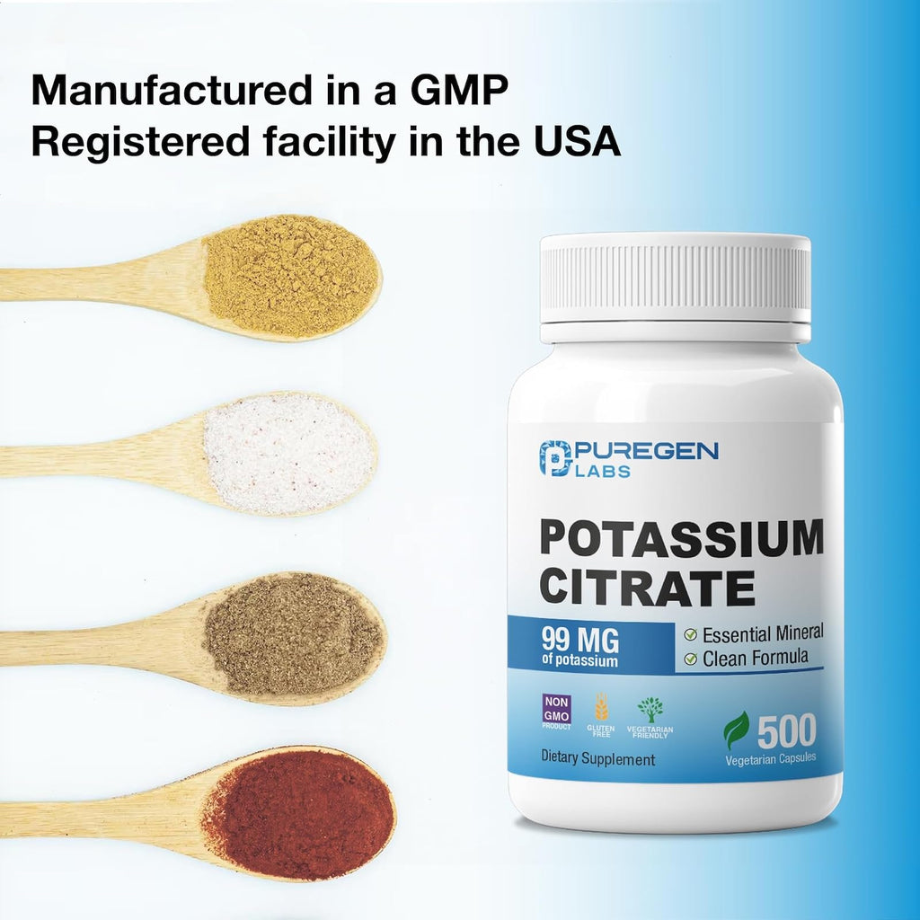 Natural potassium citrate for energy