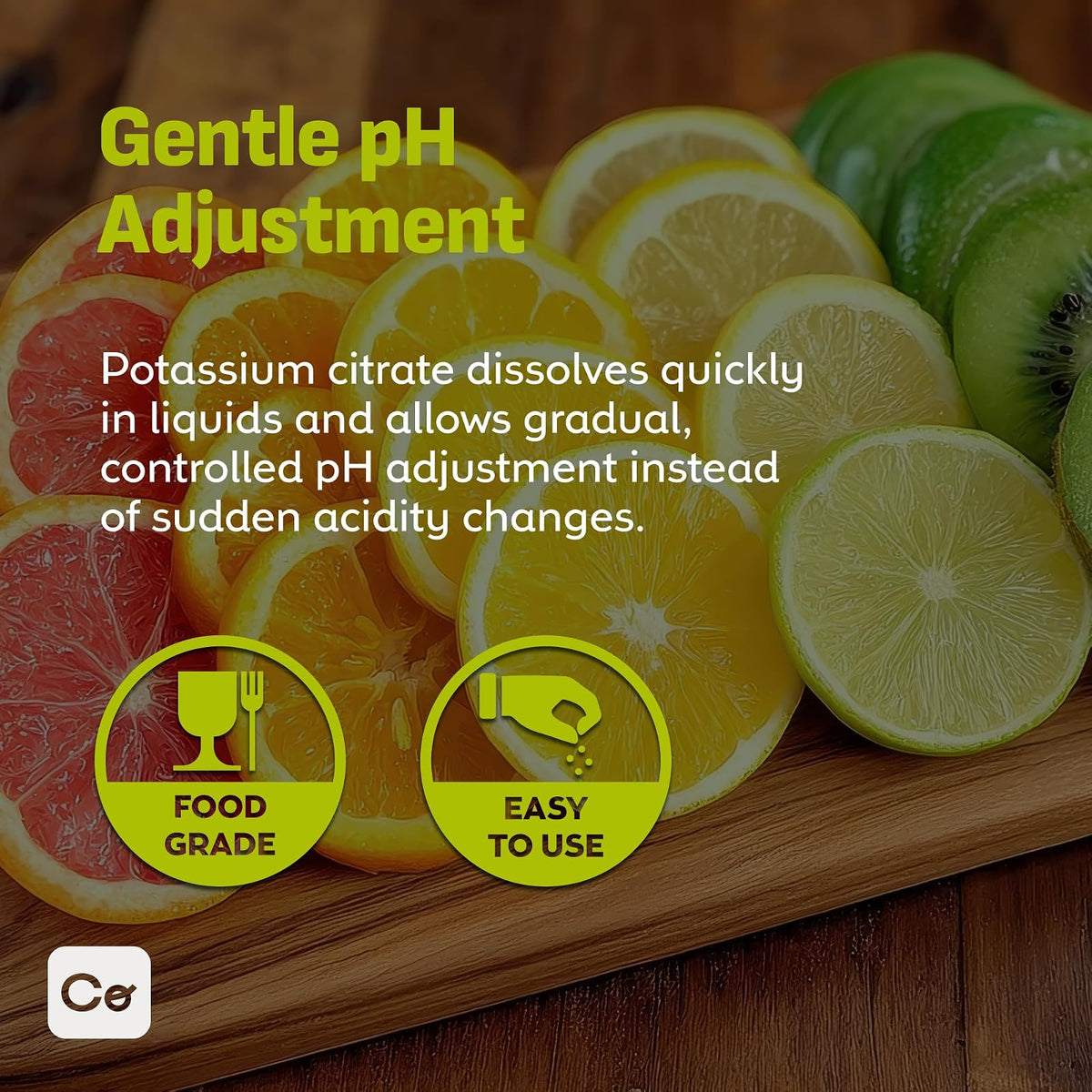 Natural potassium citrate for hydration