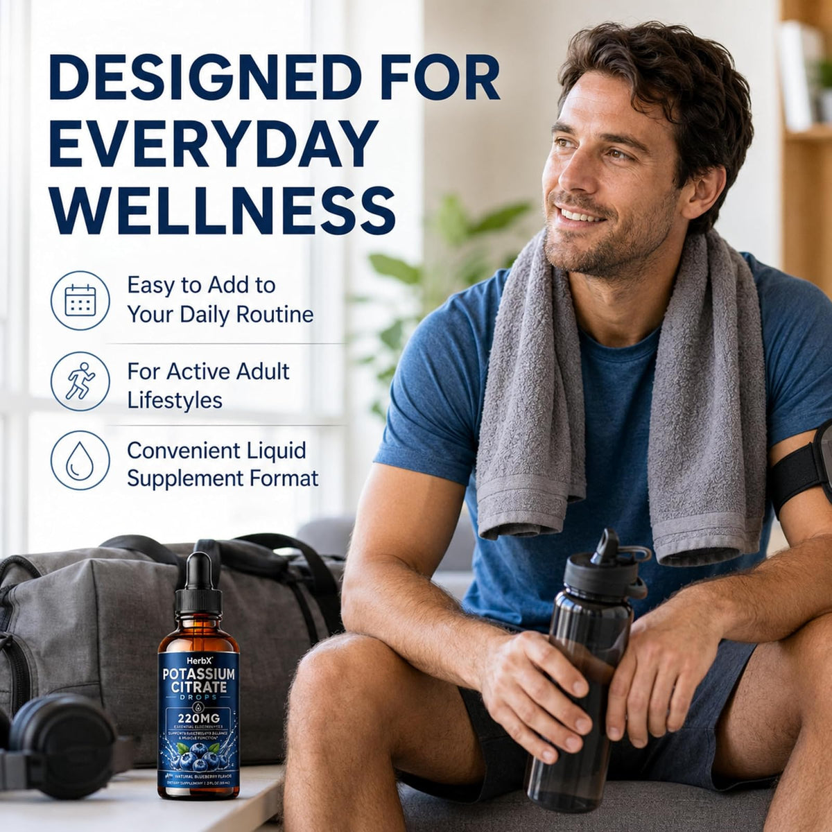 Natural potassium citrate for wellness