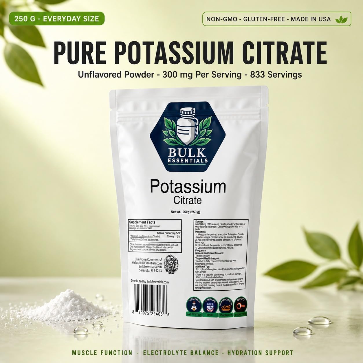 natural potassium citrate for wellness