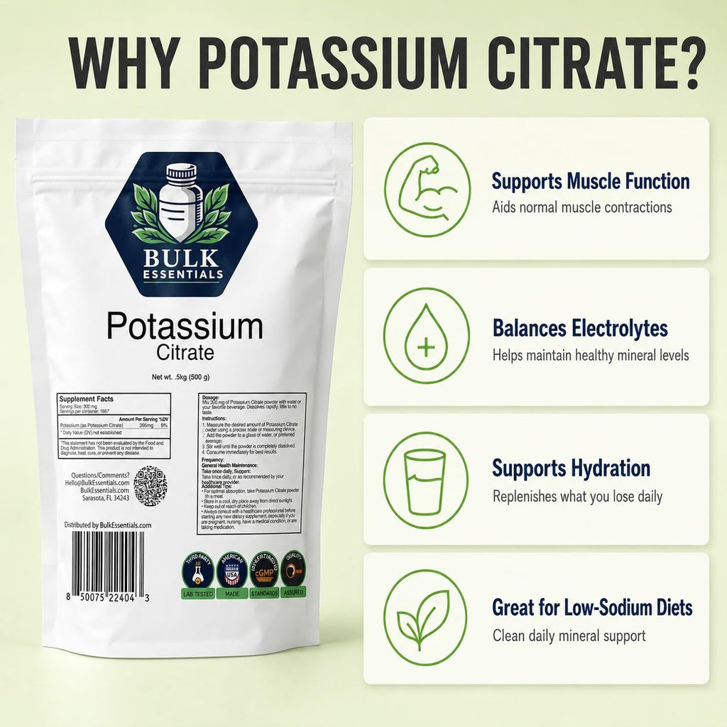 Natural potassium for muscle health