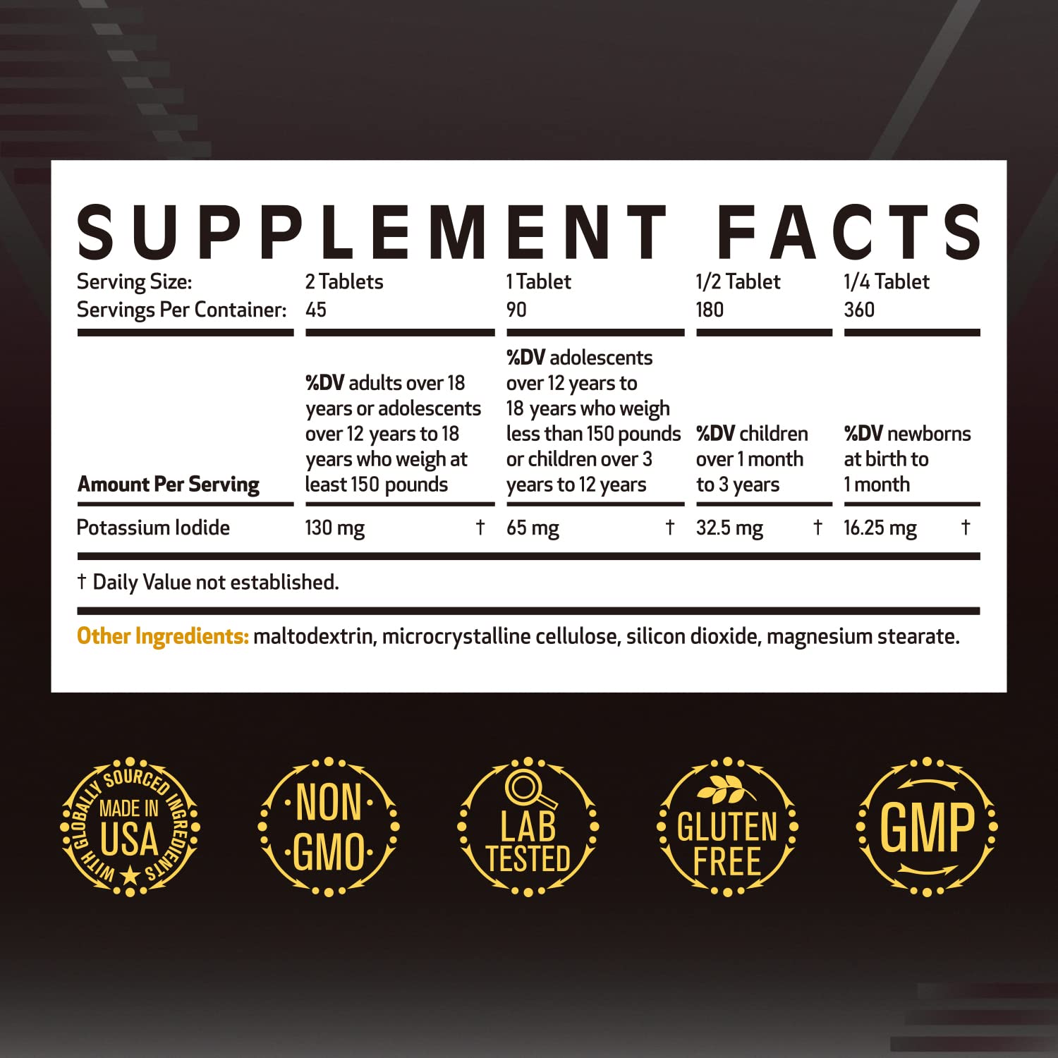 Natural potassium supplement for energy boost