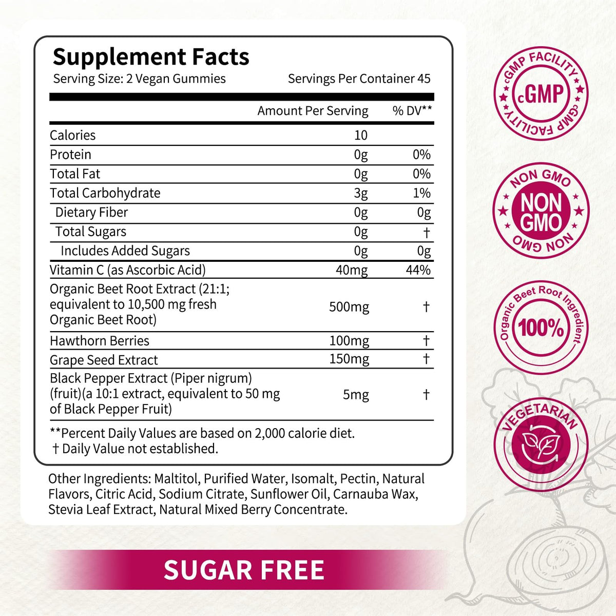 natural pre-workout beet root gummies