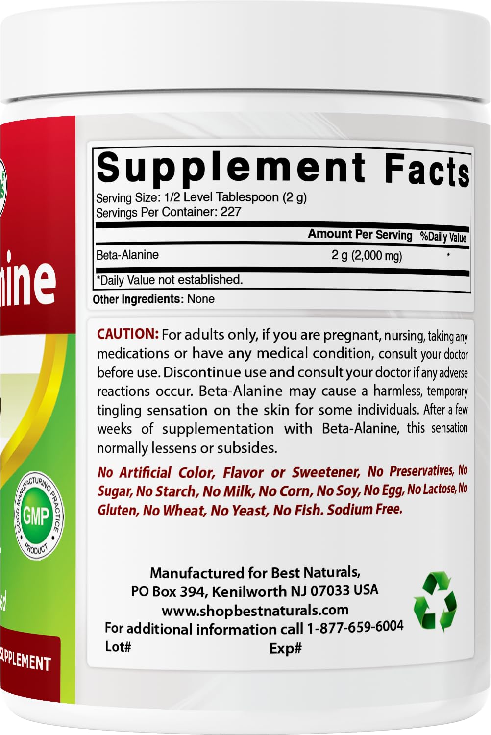 natural pre-workout beta alanine for energy