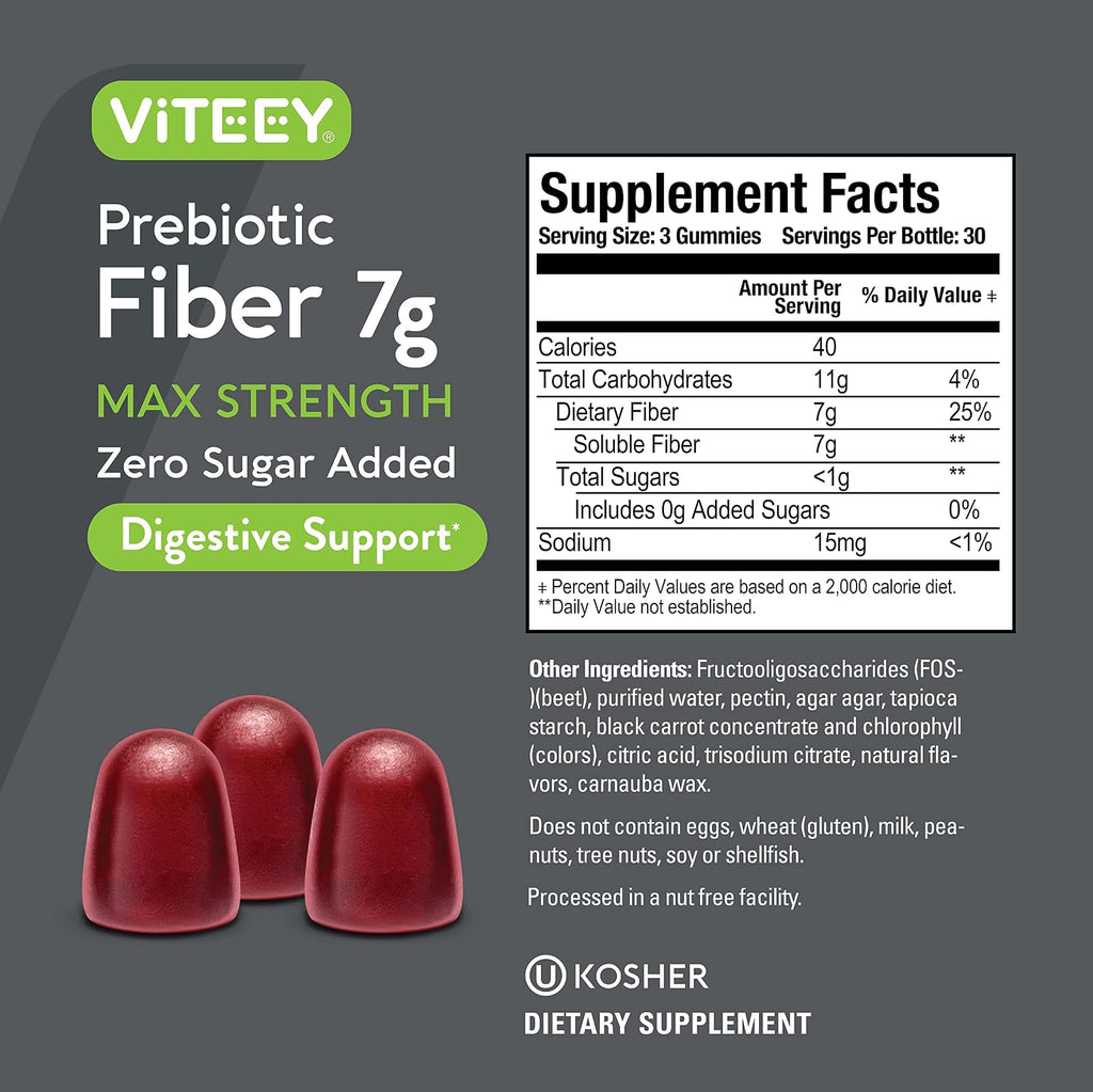 Natural prebiotic fiber support with Viteey