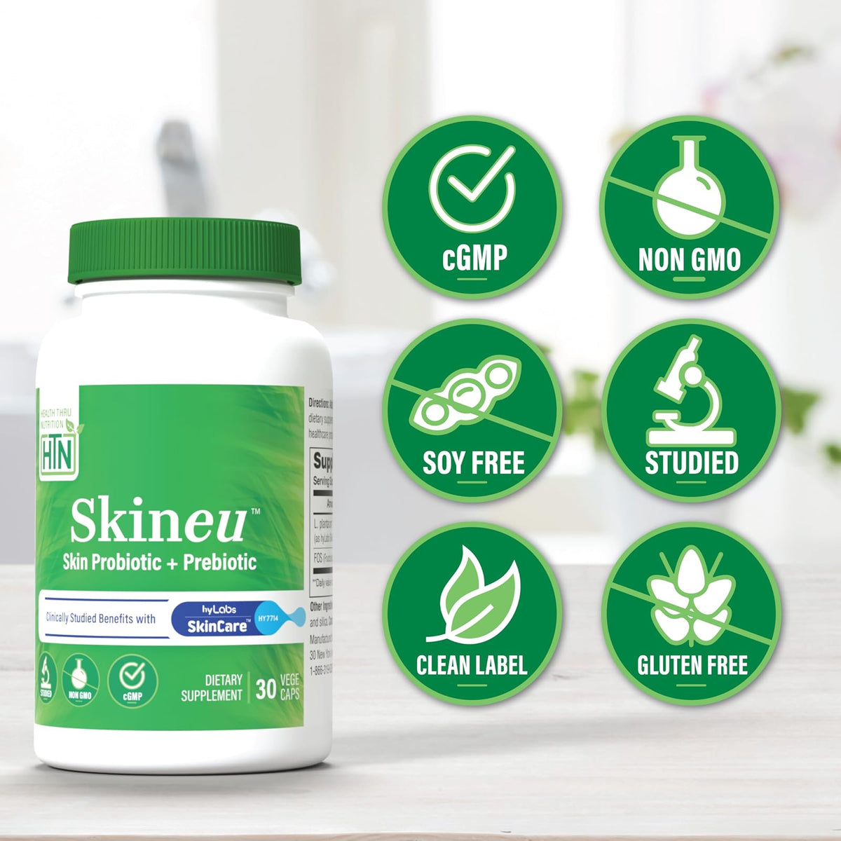 natural prebiotic support for skin