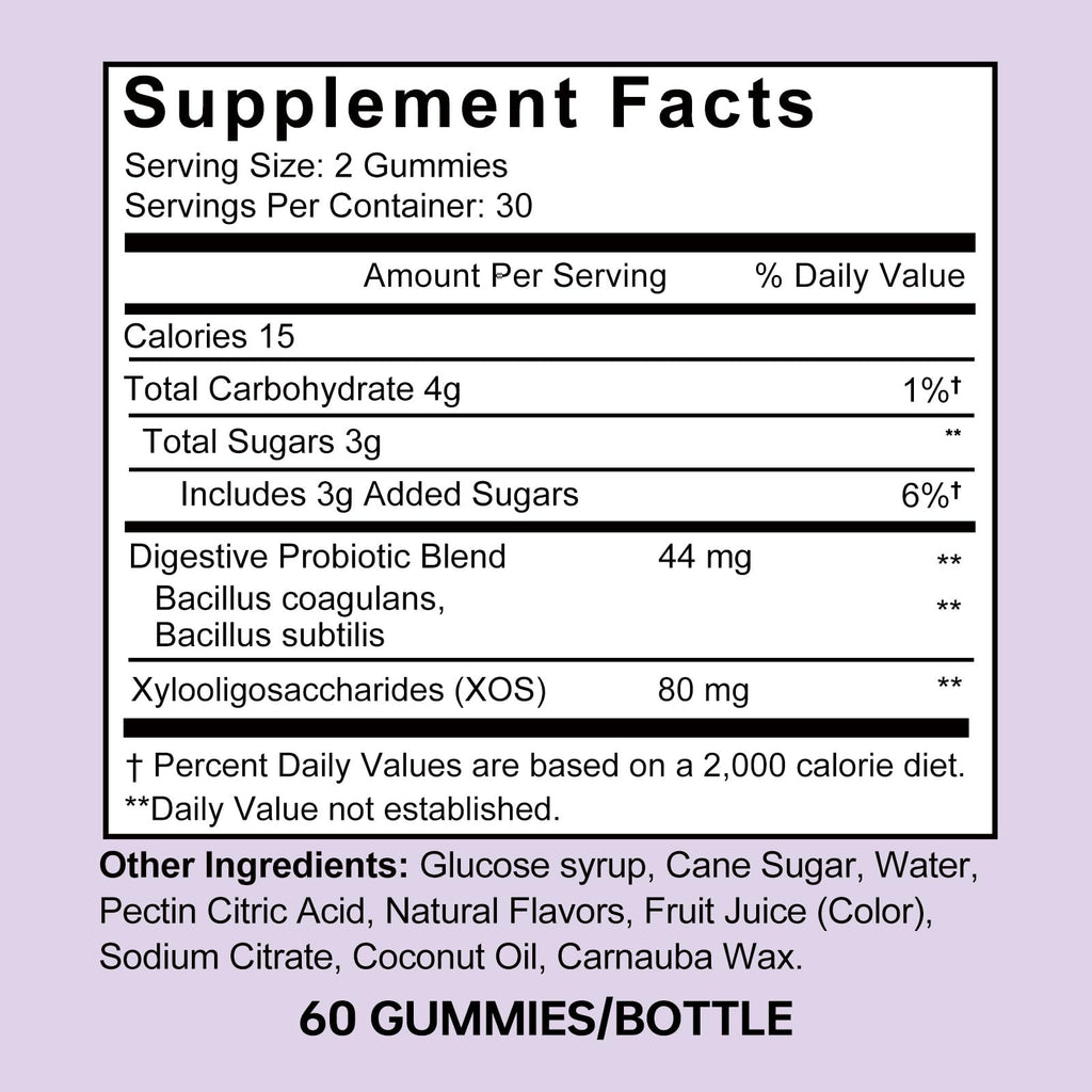 natural prebiotic support gummies