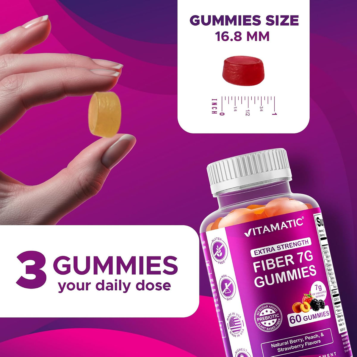 Natural prebiotic support in gummy form