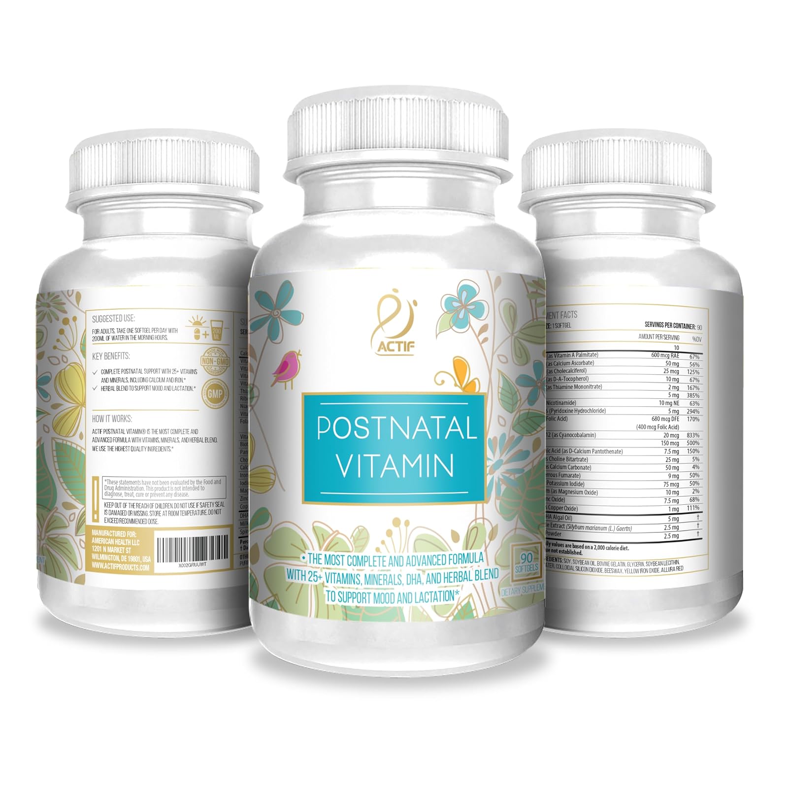 natural prenatal dha for postpartum health