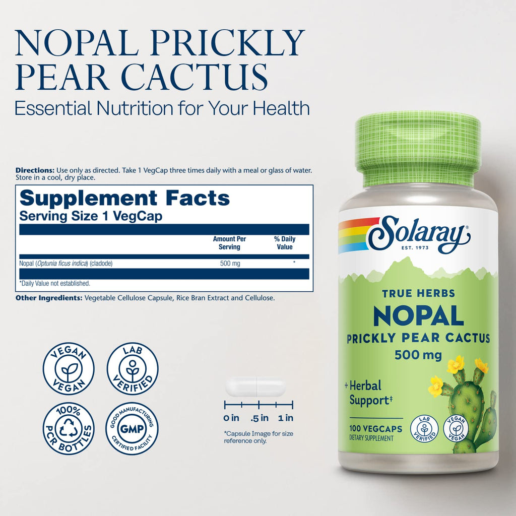 natural prickly pear cactus capsules