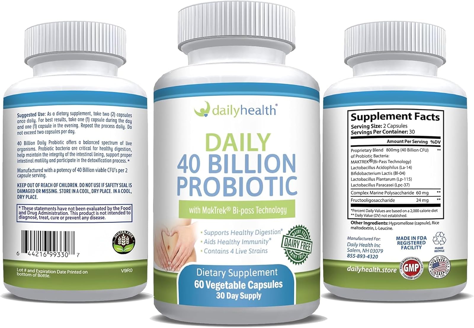 Natural probiotic capsules for overall health
