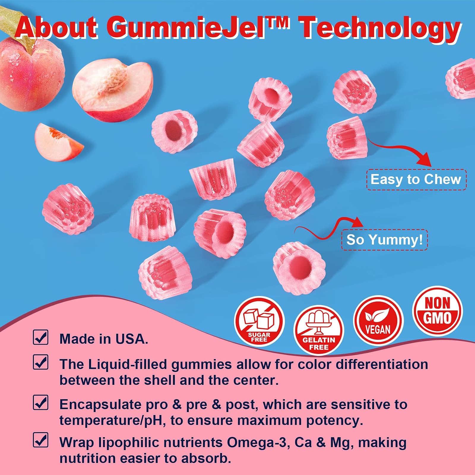 Natural probiotic gummies for everyday use