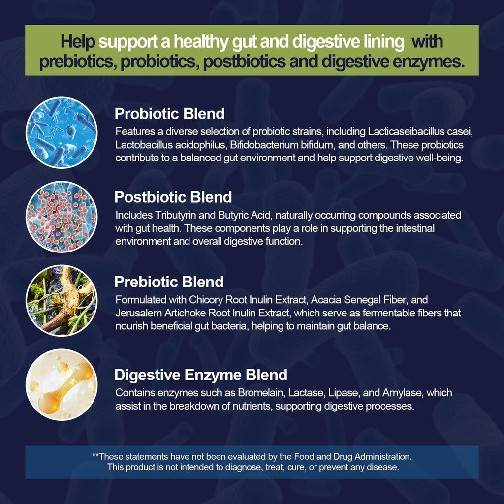 natural probiotic prebiotic enzymes blend