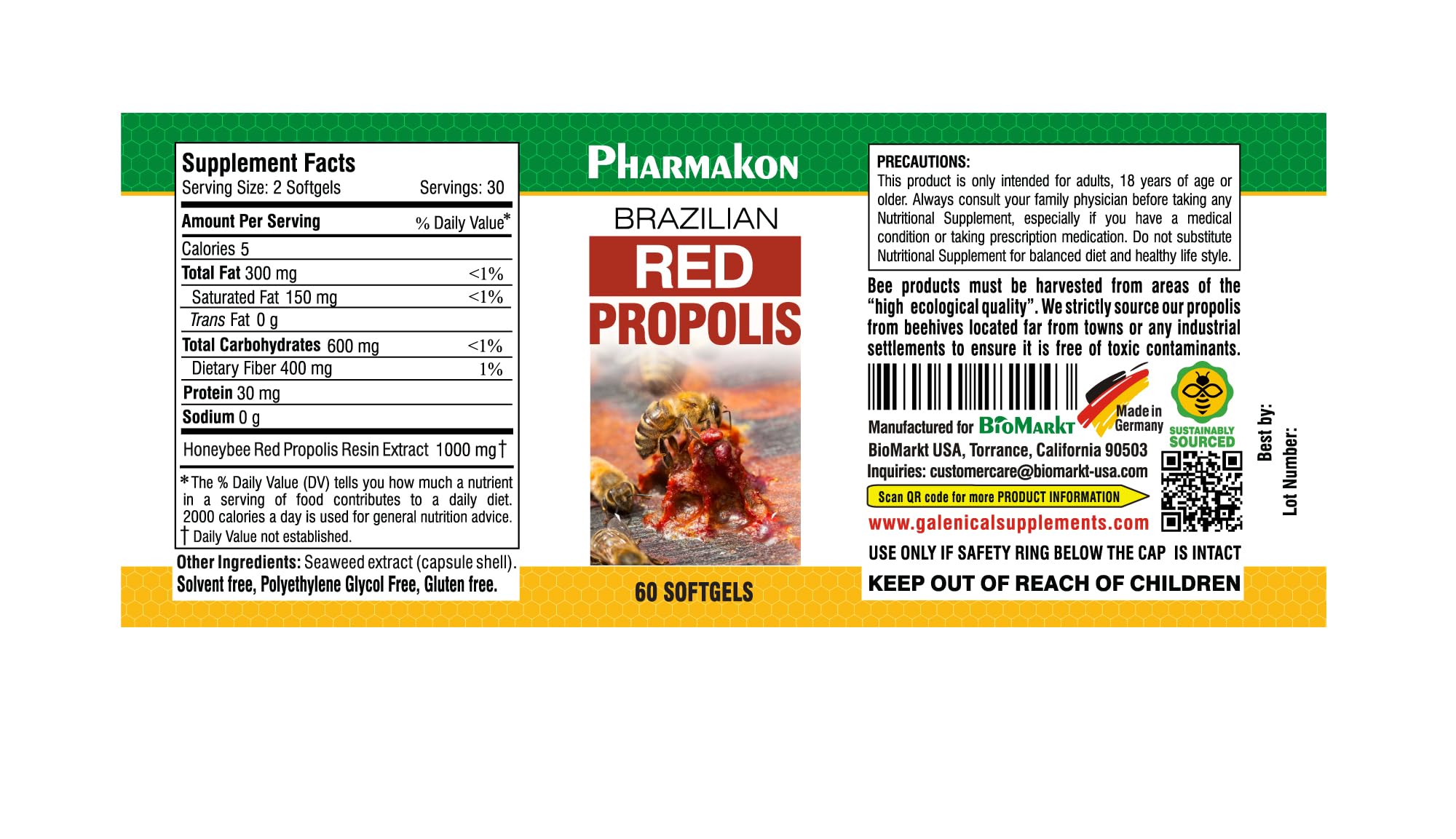 natural propolis softgels for wellness
