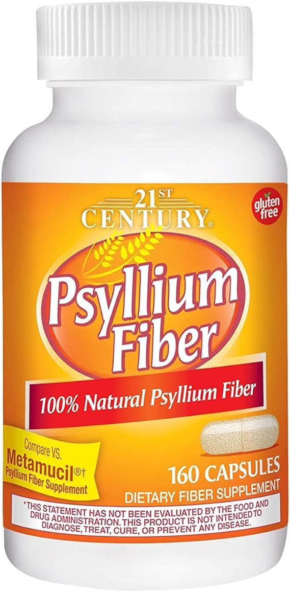Natural psyllium capsules for gut health