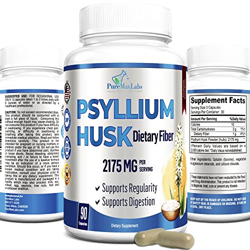 natural psyllium fiber supplement capsules