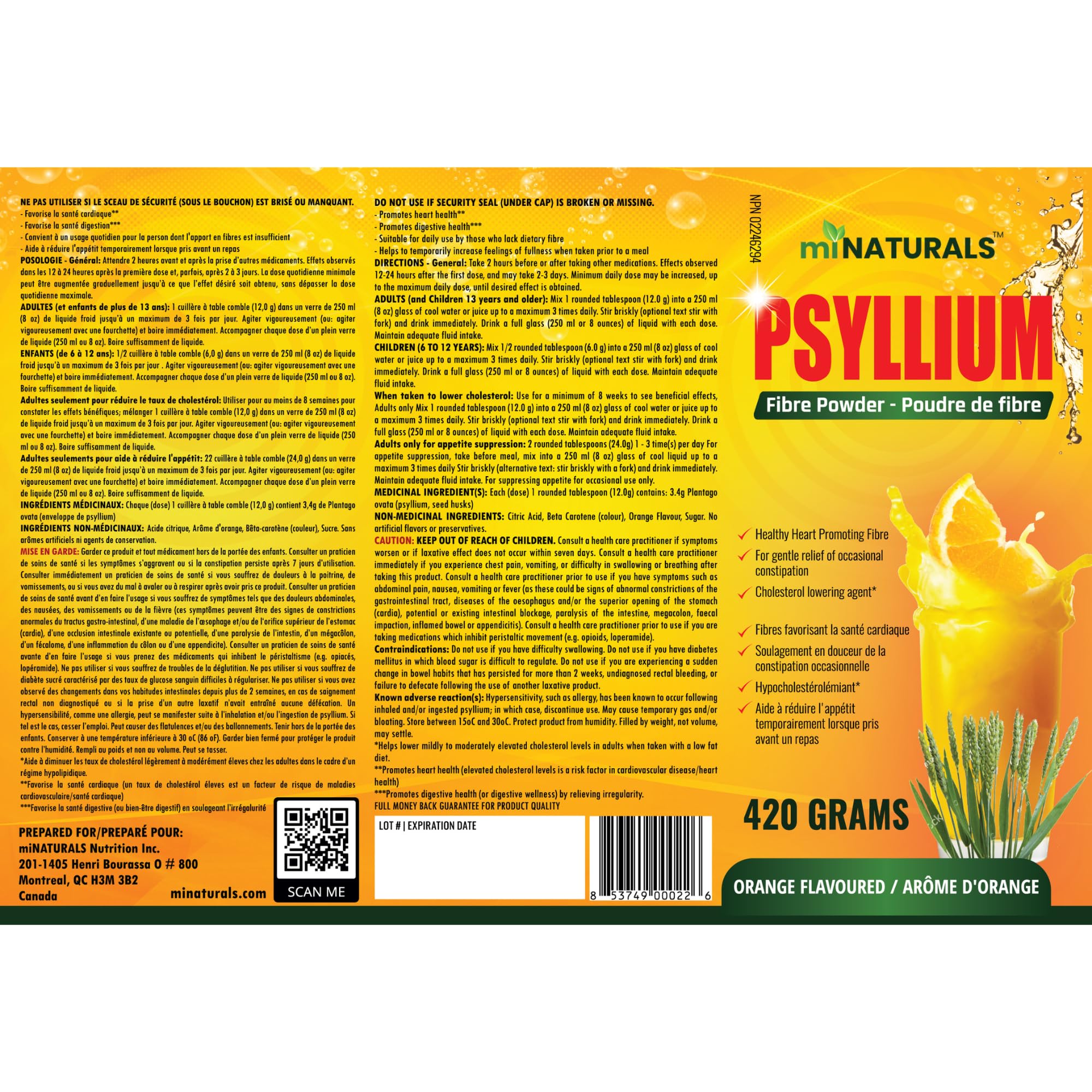 natural psyllium for regularity support