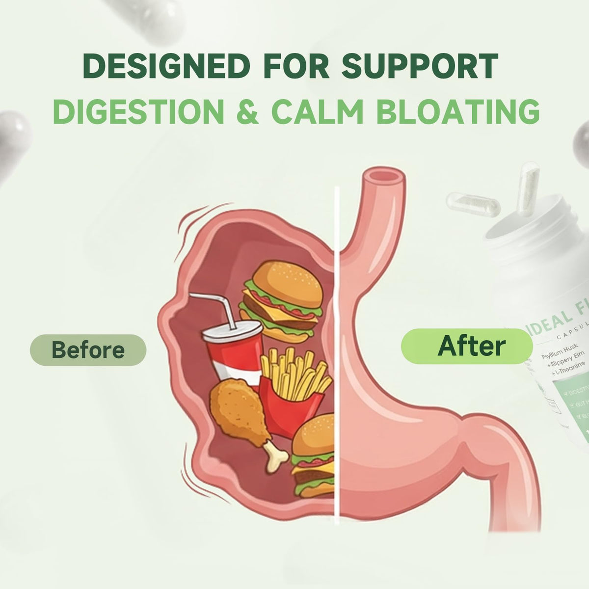 Natural psyllium husk for gut health