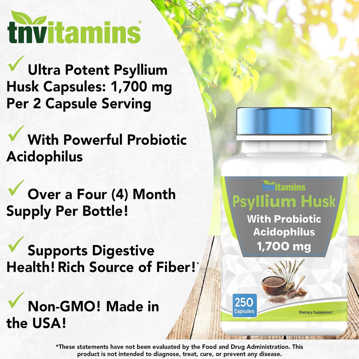 natural psyllium husk for gut support