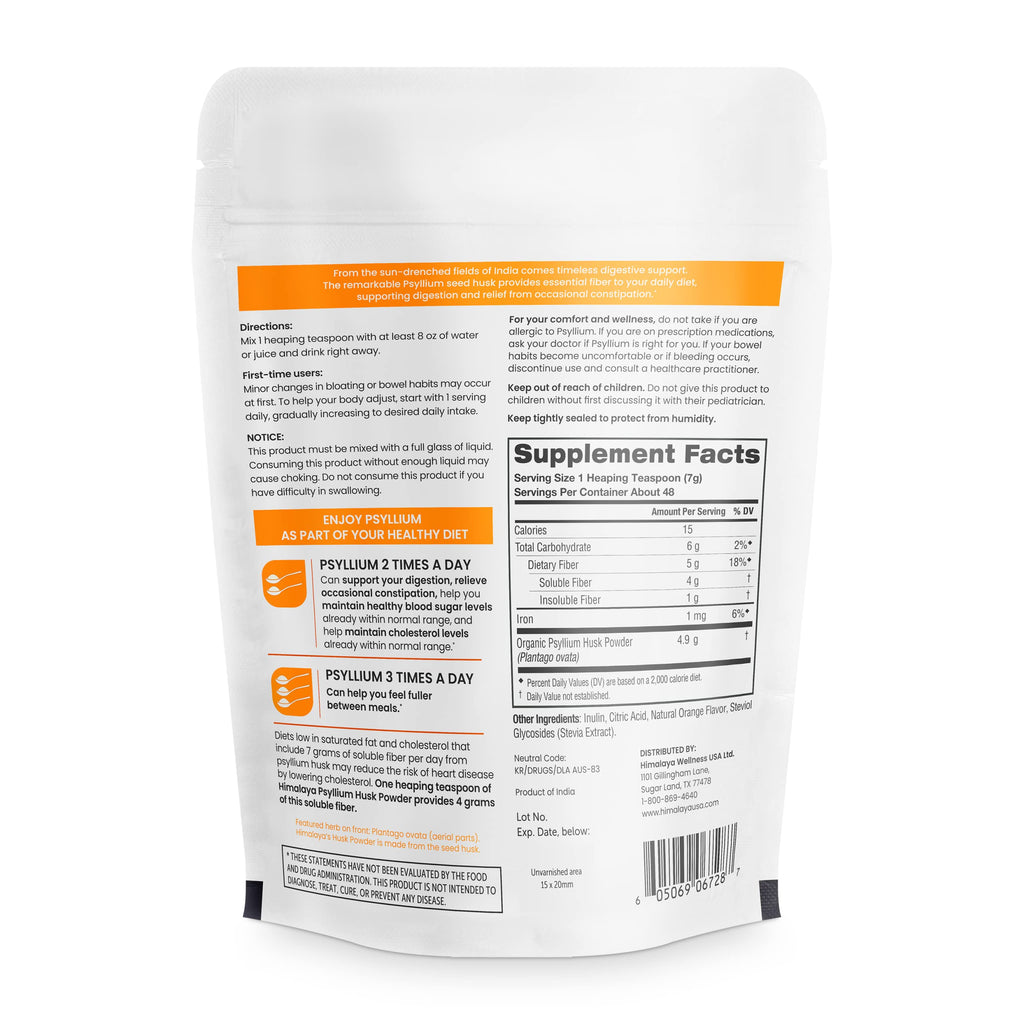 Natural psyllium husk for regularity
