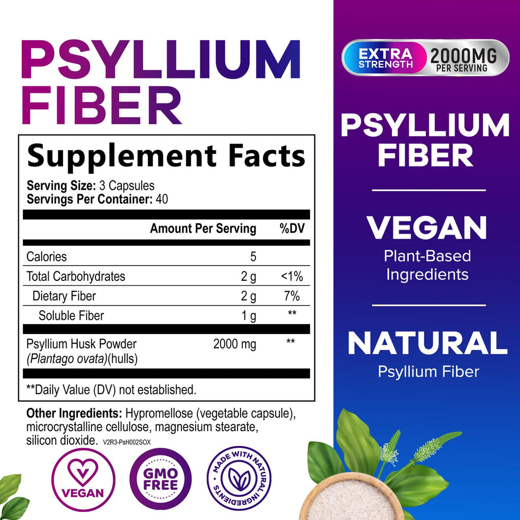 natural psyllium husk supplement capsules