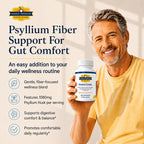 Natural psyllium husk supplement capsules