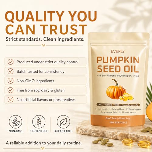Natural pumpkin seed oil supplement