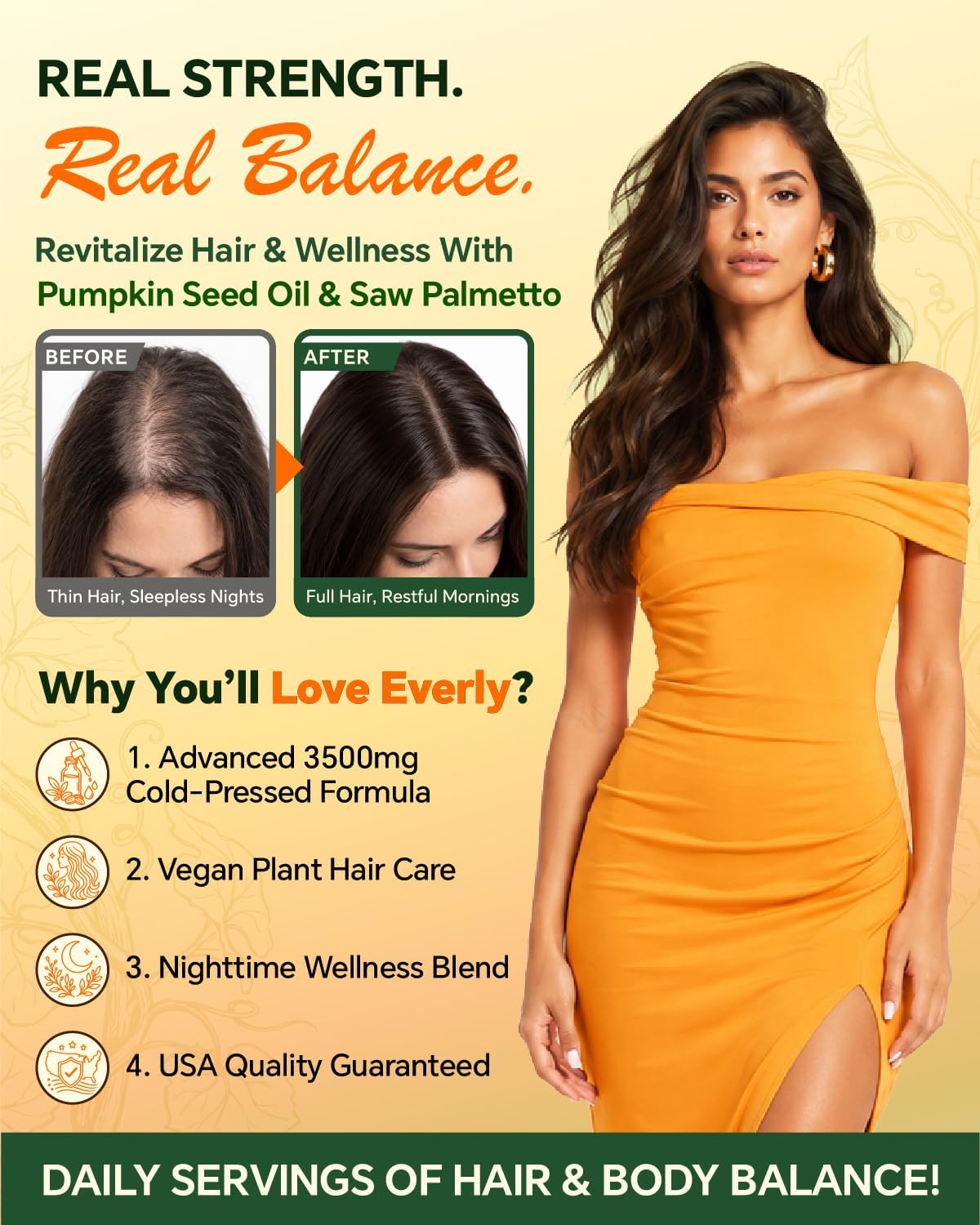 Natural pumpkin seed oil supplement