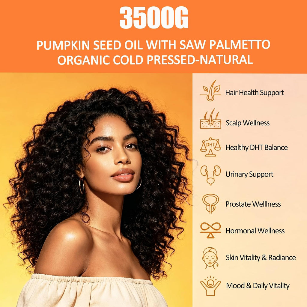 Natural pumpkin seed oil supplement