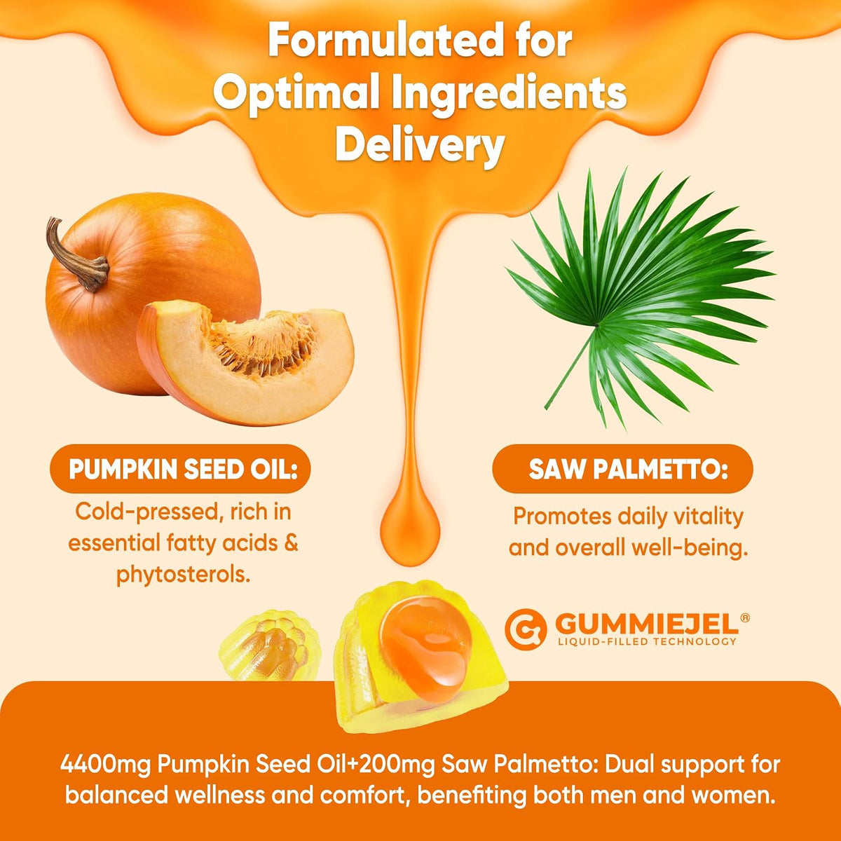 Natural pumpkin seed oil supplements