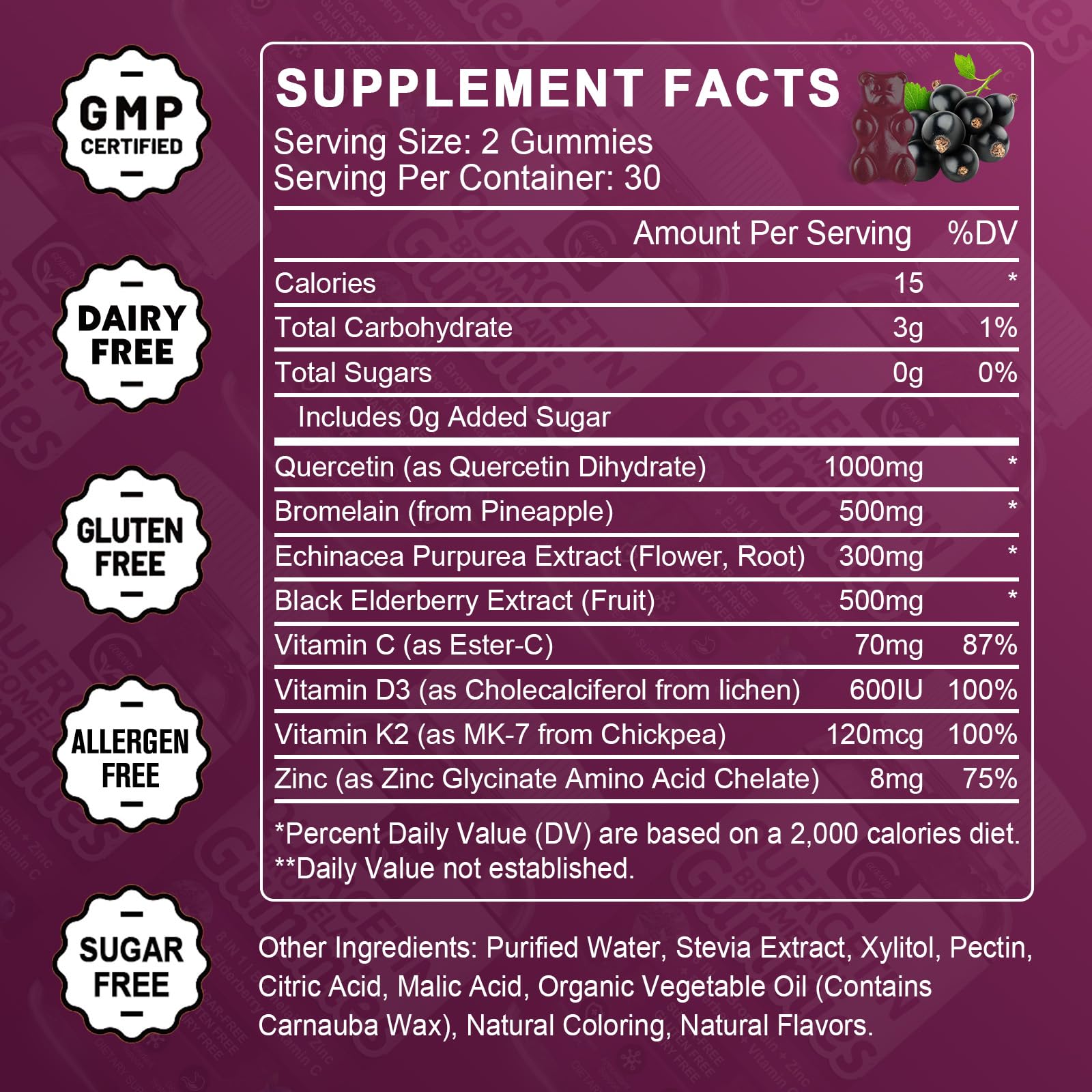 natural quercetin bromelain supplement