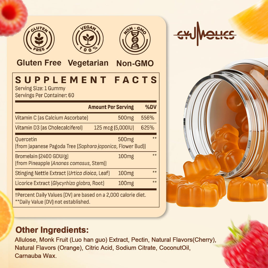 natural quercetin gummies for seasonal support