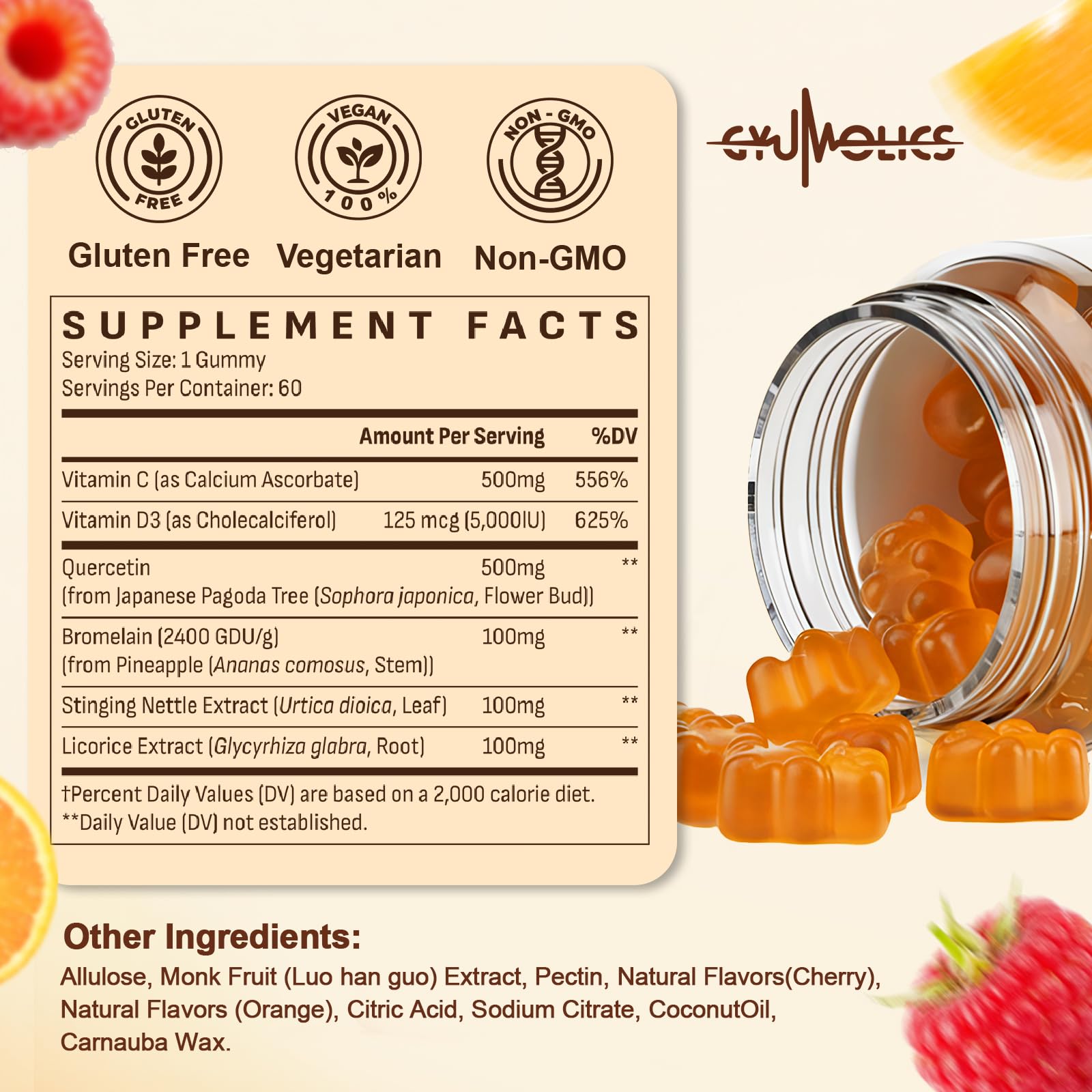 natural quercetin gummies for seasonal support