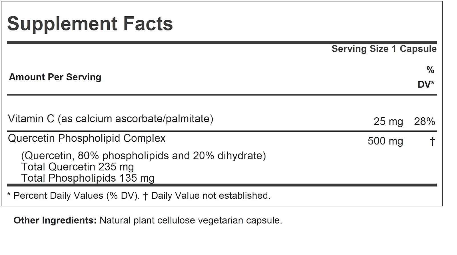 natural quercetin supplement capsules