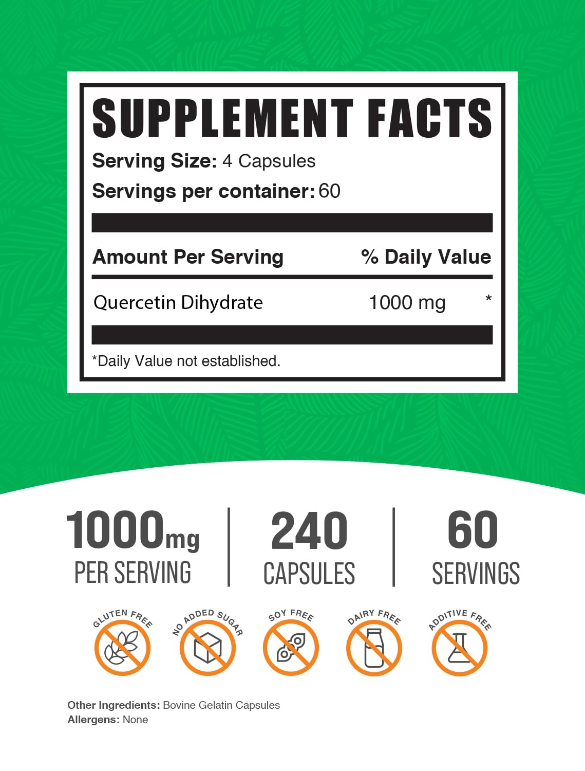 natural quercetin supplement capsules