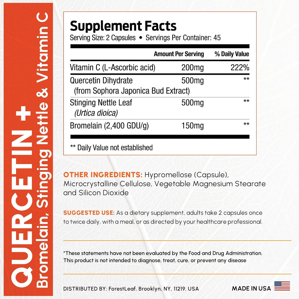 natural quercetin with bromelain benefits