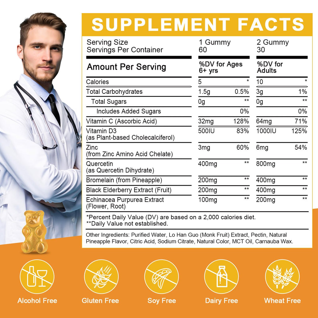 natural quercetin with bromelain supplement