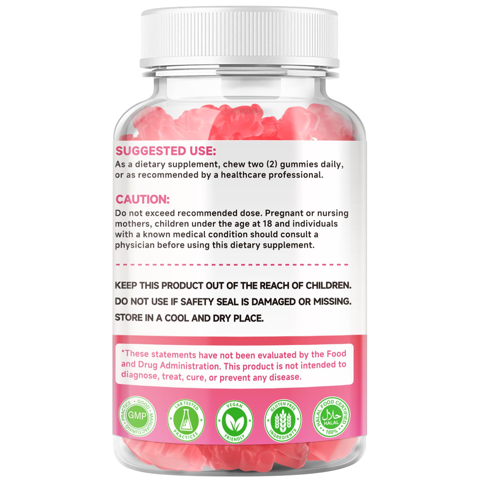 natural raspberry flavor calcium gummies