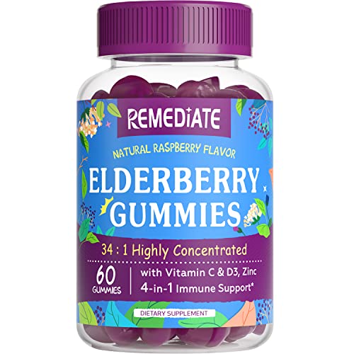 natural raspberry flavoured elderberry gummies