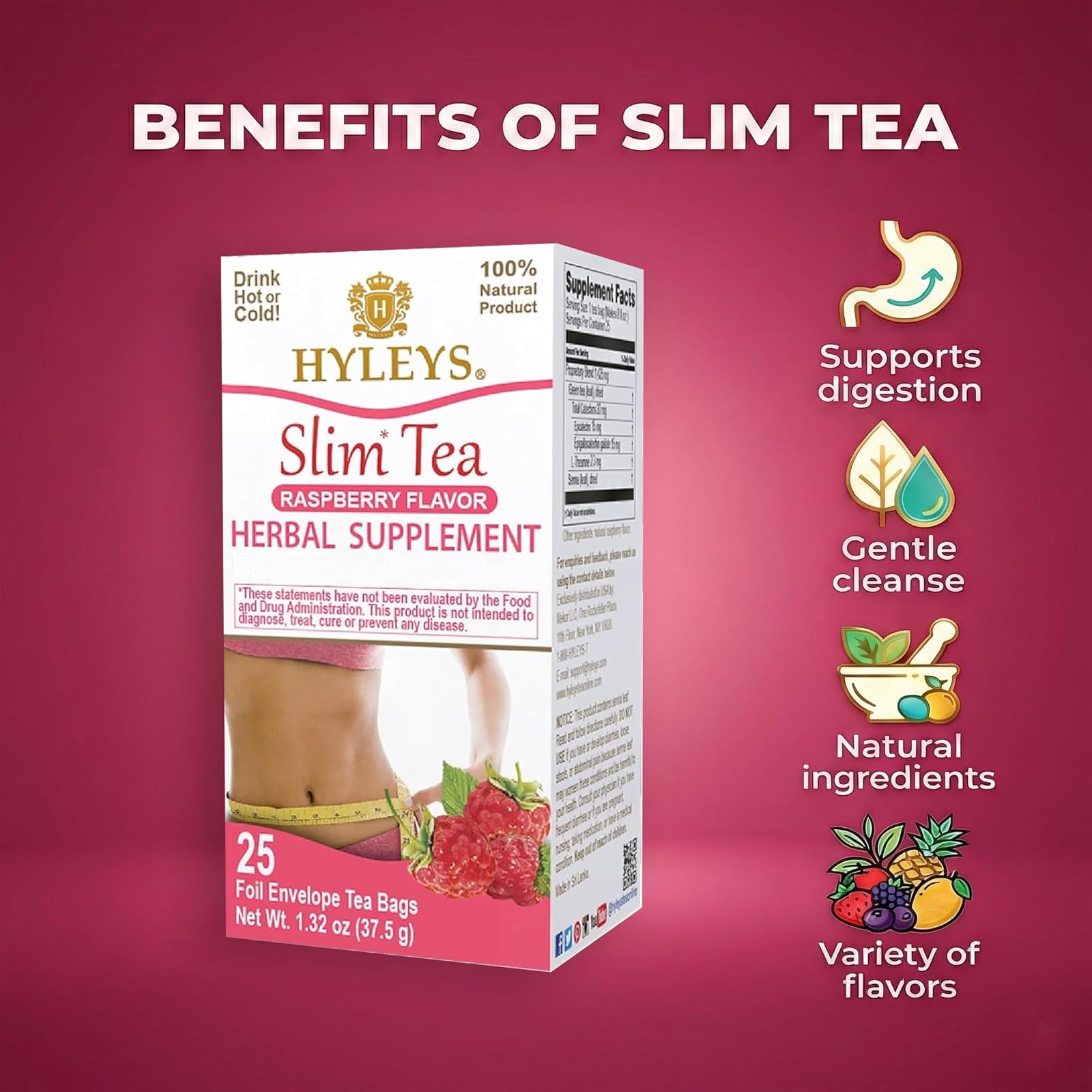 natural raspberry herbal tea blend