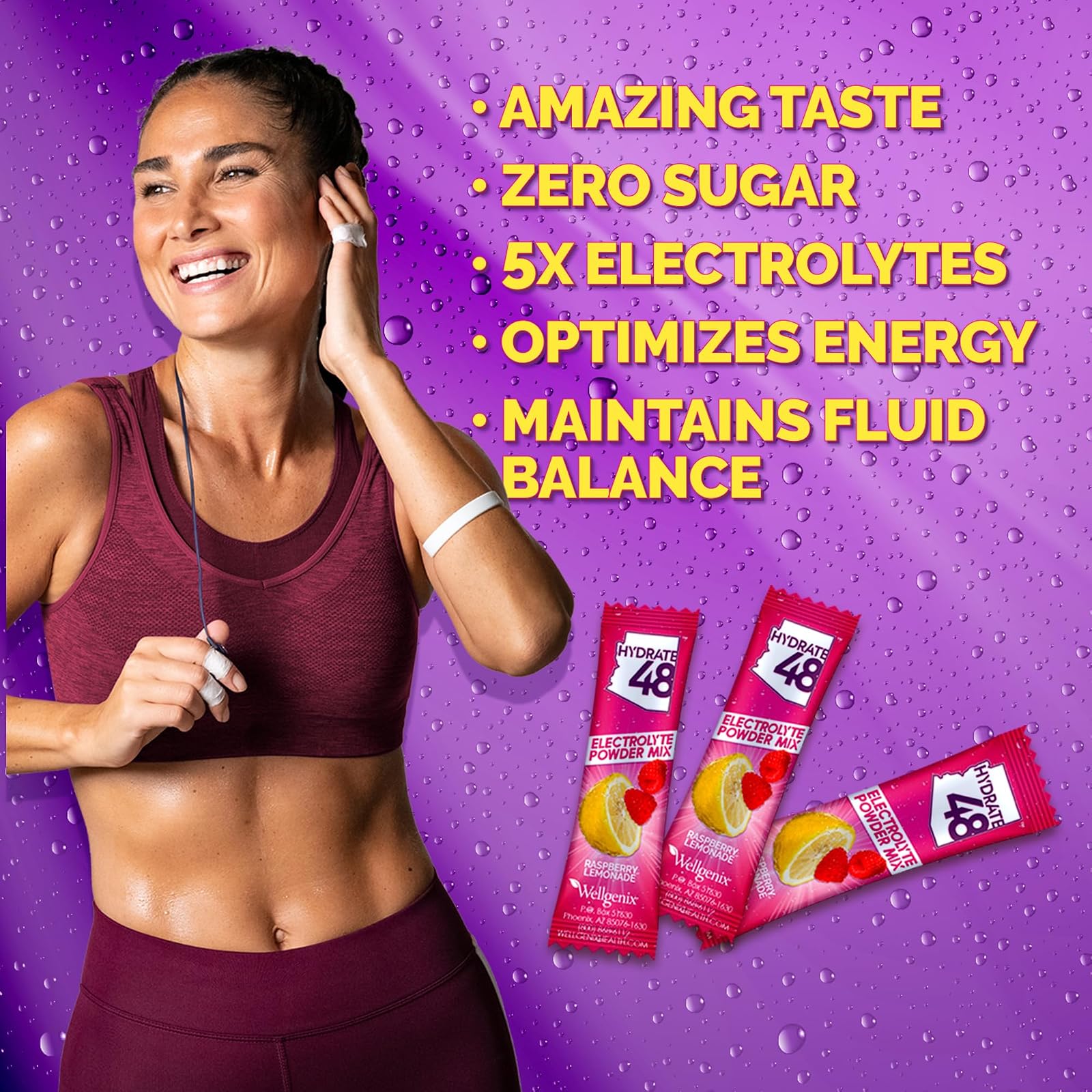 Natural raspberry lemonade electrolyte blend