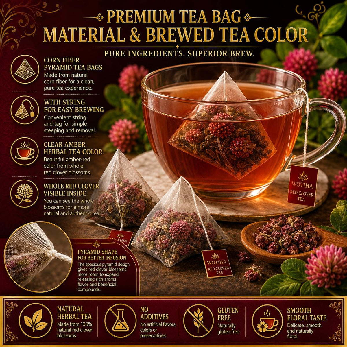 natural red clover infusion