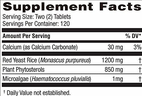 natural red yeast rice with phytosterols