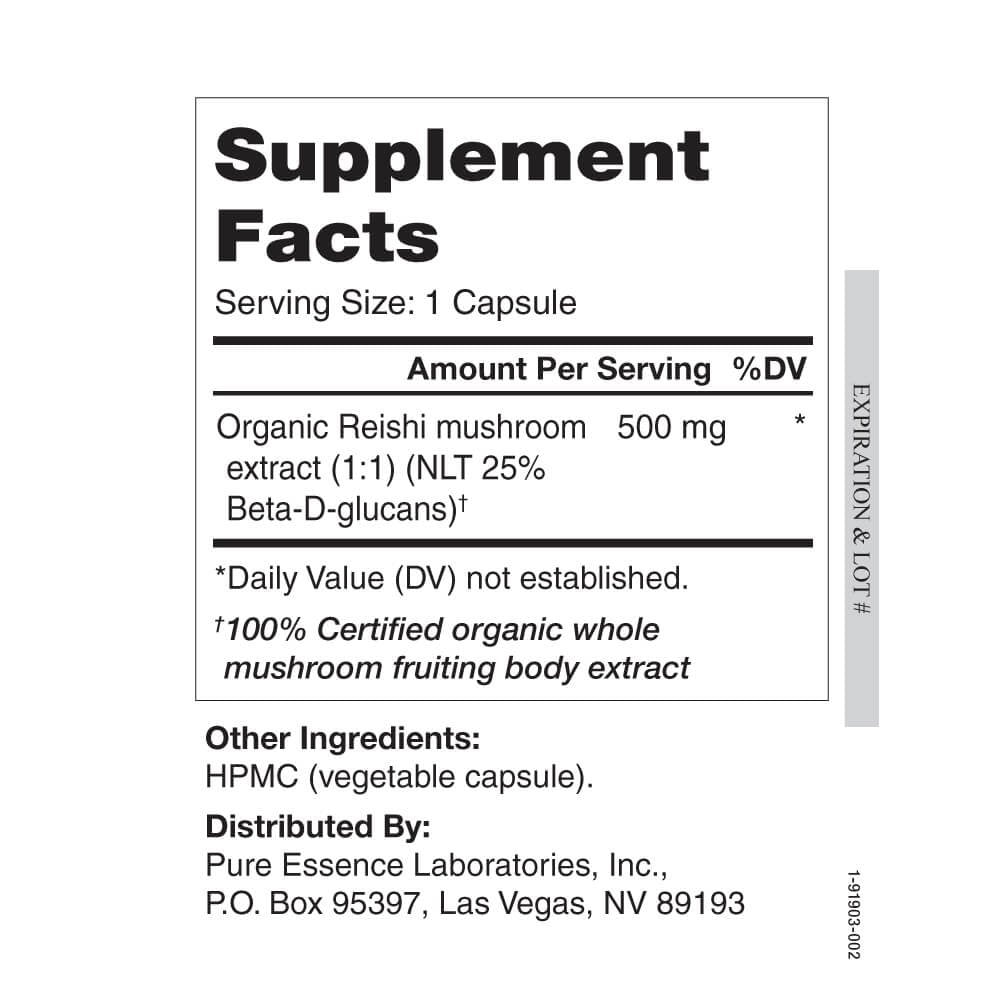 Natural reishi mushrooms for immune support