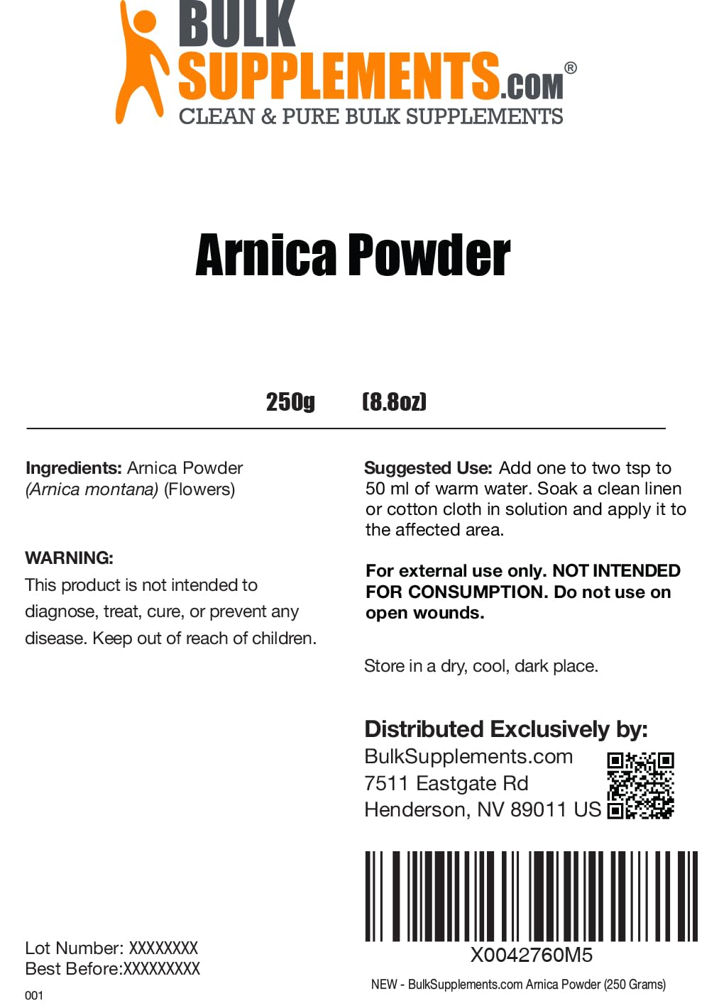 Natural relief with Arnica Powder