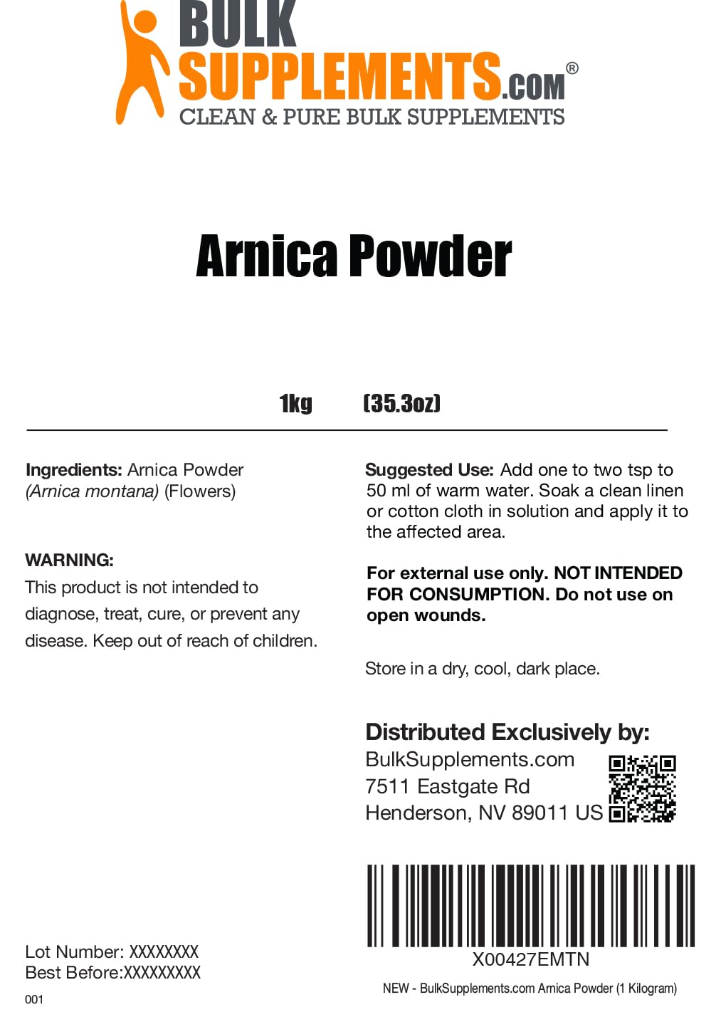 Natural relief with Arnica Powder