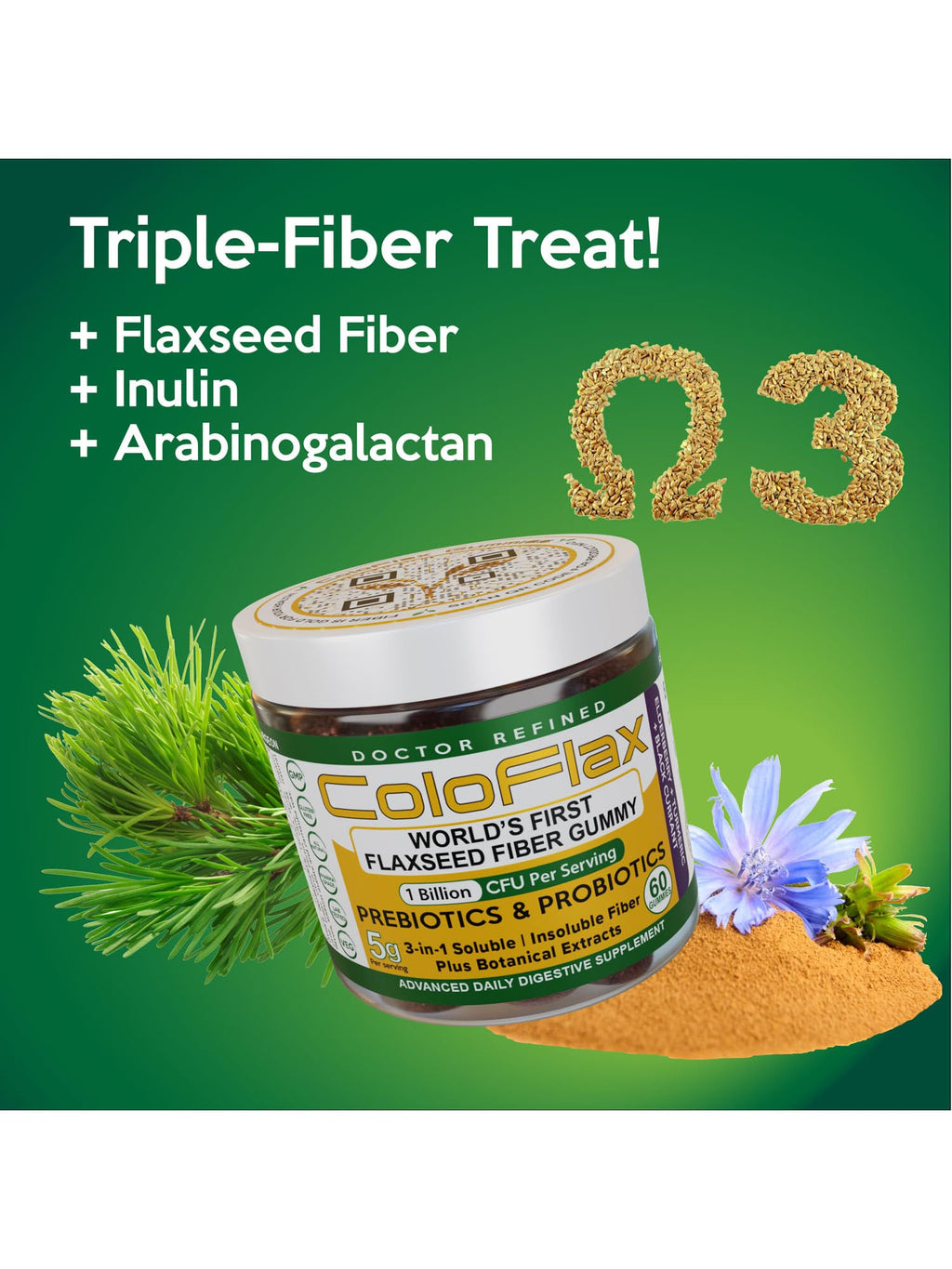 natural relief with flaxseed gummies